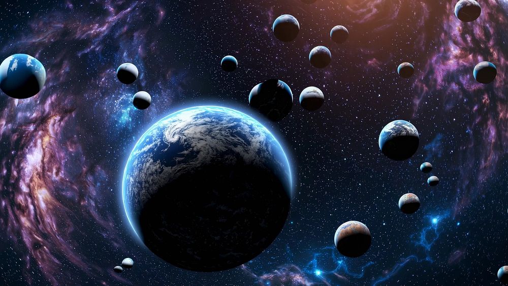 cosmic video scene planets and | Free Video - rawpixel