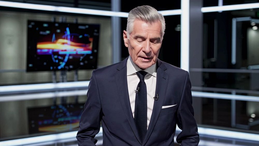 news anchor suit stands modern | Free Video - rawpixel