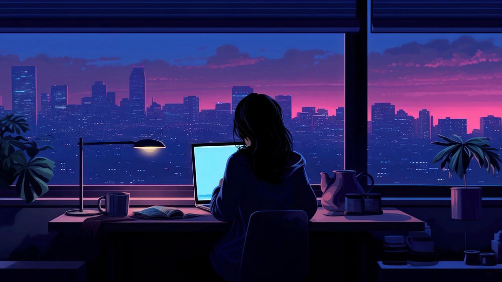 silhouette person working laptop, viewed | Free Video - rawpixel