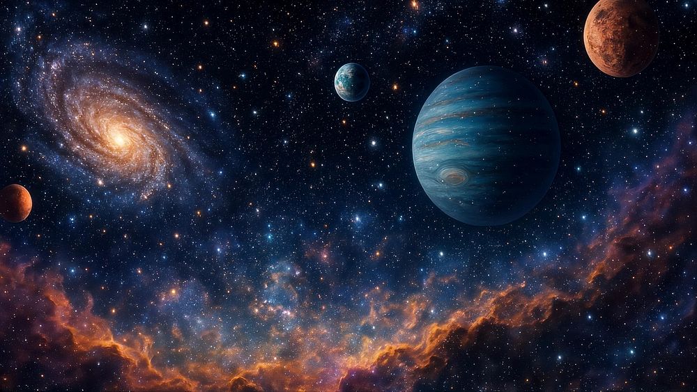 cosmic video scene showcasing planets | Free Video - rawpixel