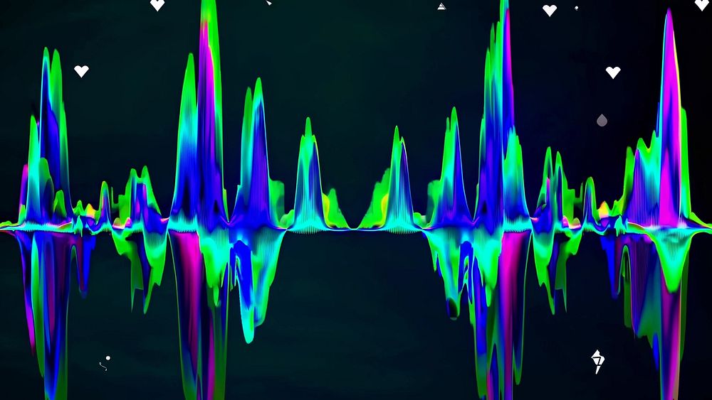 Vibrant, abstract soundwave video neon | Free Video - rawpixel