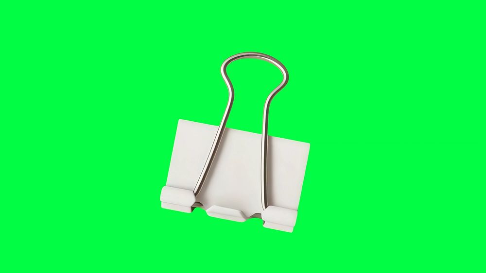 Metal binder clip isolated animation | Free Video - rawpixel