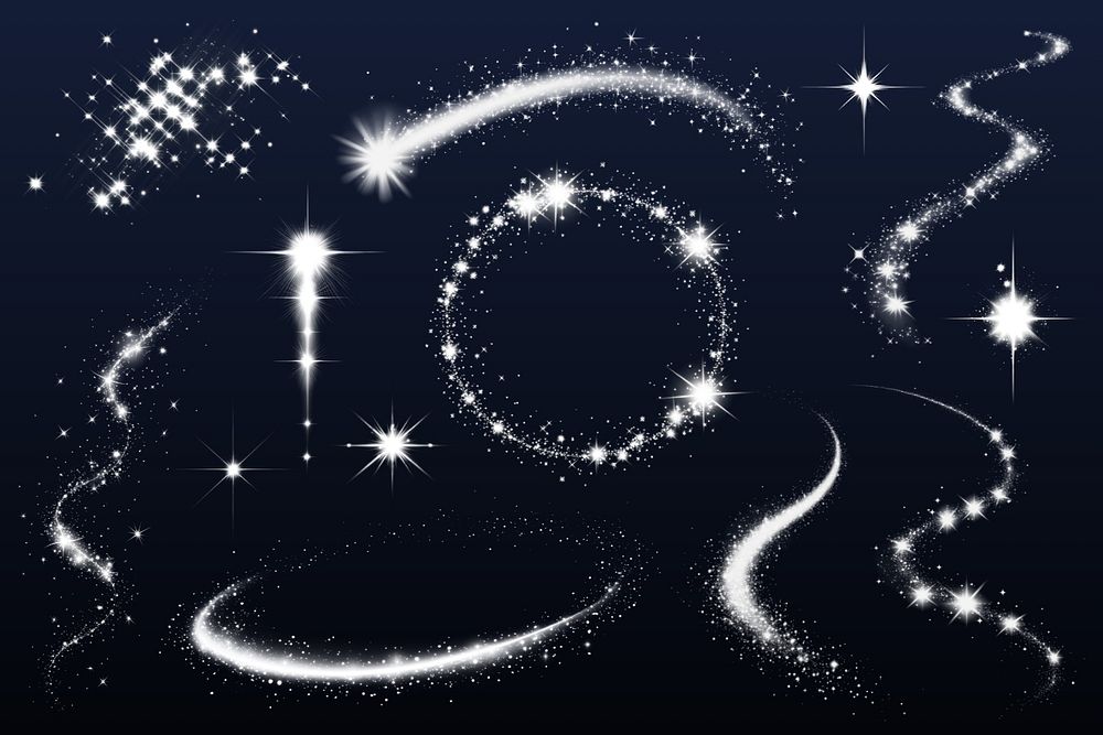 Sparkling magical star trails, editable | Premium Editable Design ...