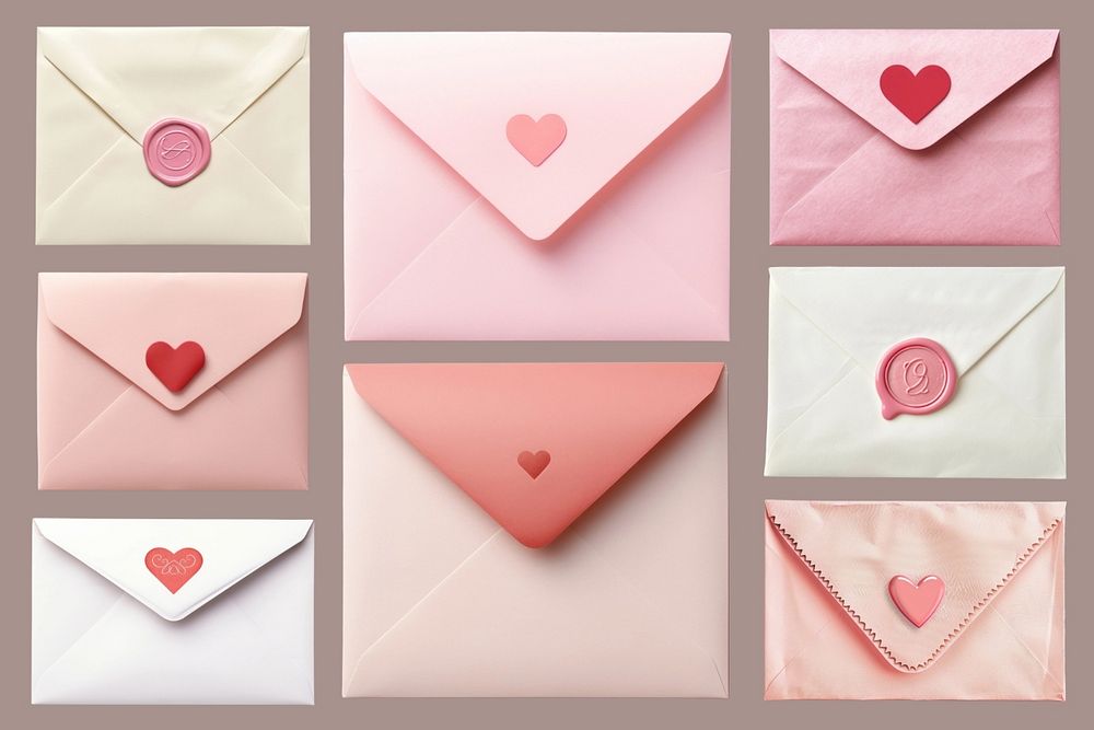 Love letters, isolated element collection, | Premium Editable Design ...