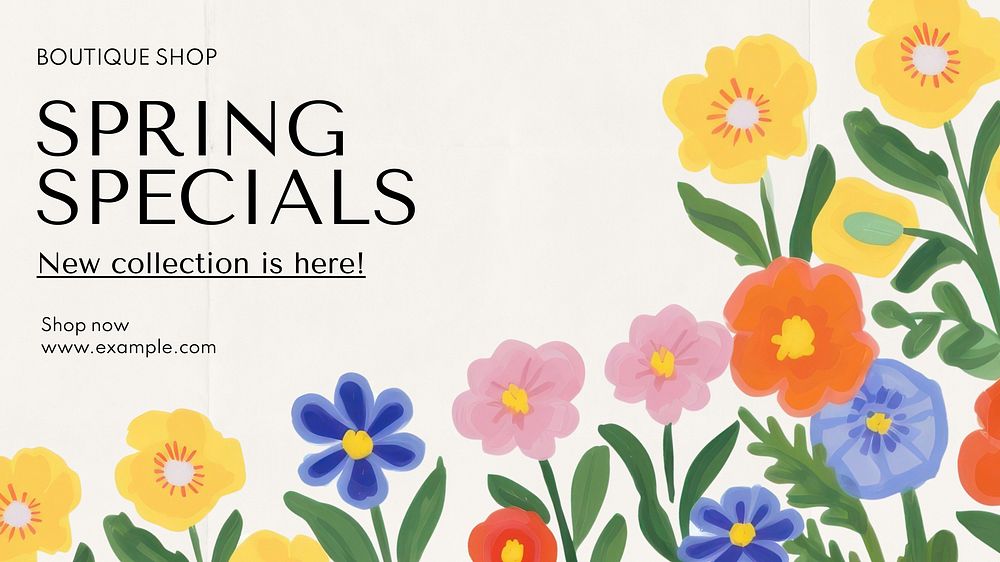Spring specials blog banner template | Free Photo - rawpixel
