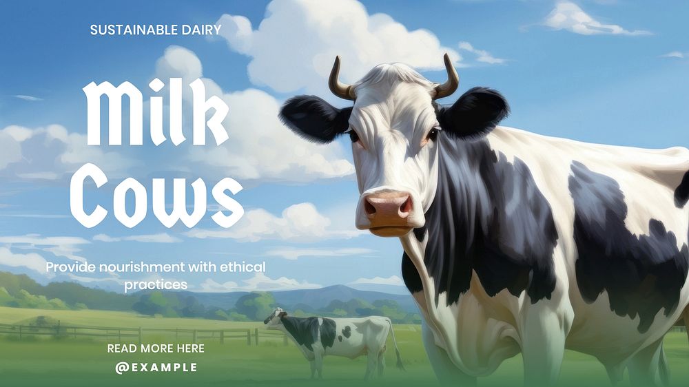 Cow Facebook cover template | Free Photo - rawpixel