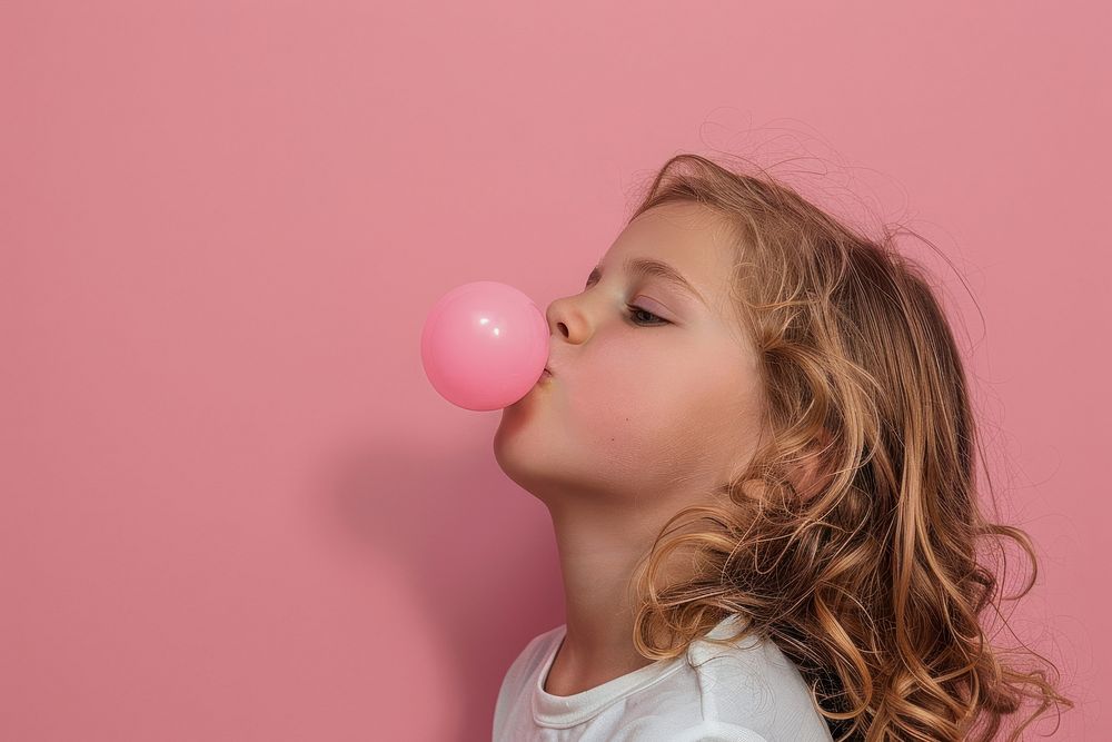 Kid blowing bubble gum spitting | Free Photo - rawpixel