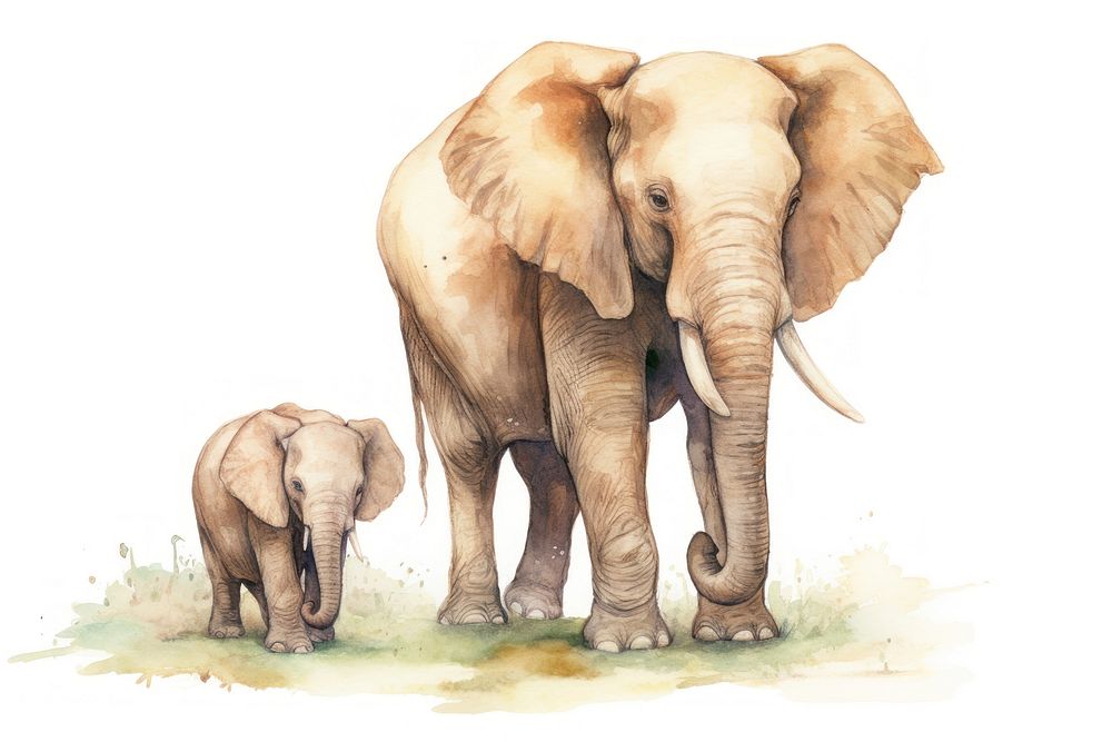 Elephant son wildlife animal mammal. | Free Photo Illustration - rawpixel