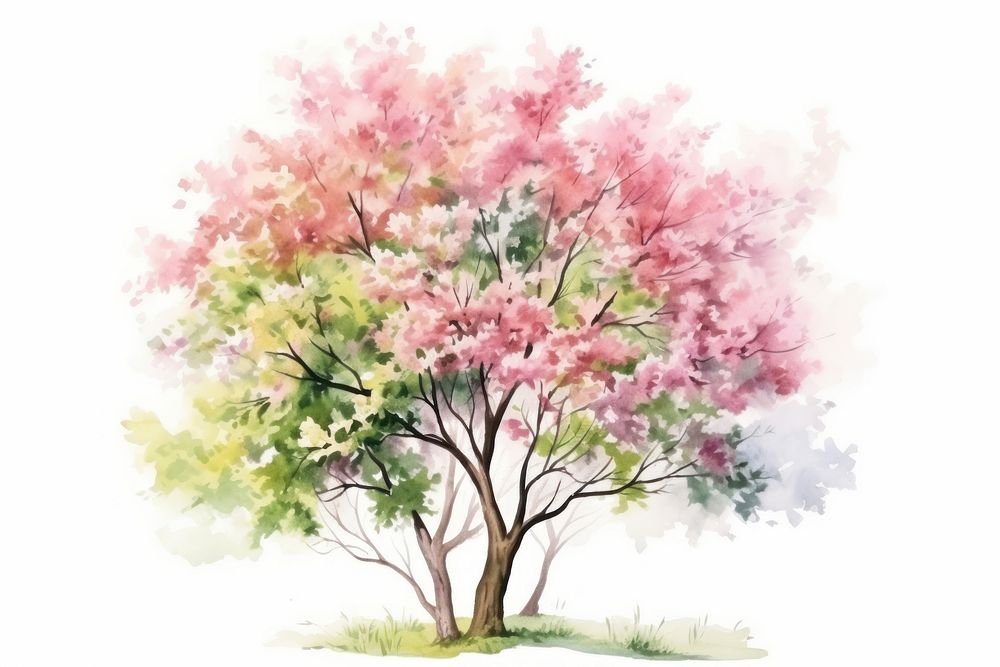 Illustration spring tree art painting | Free Photo Illustration - rawpixel