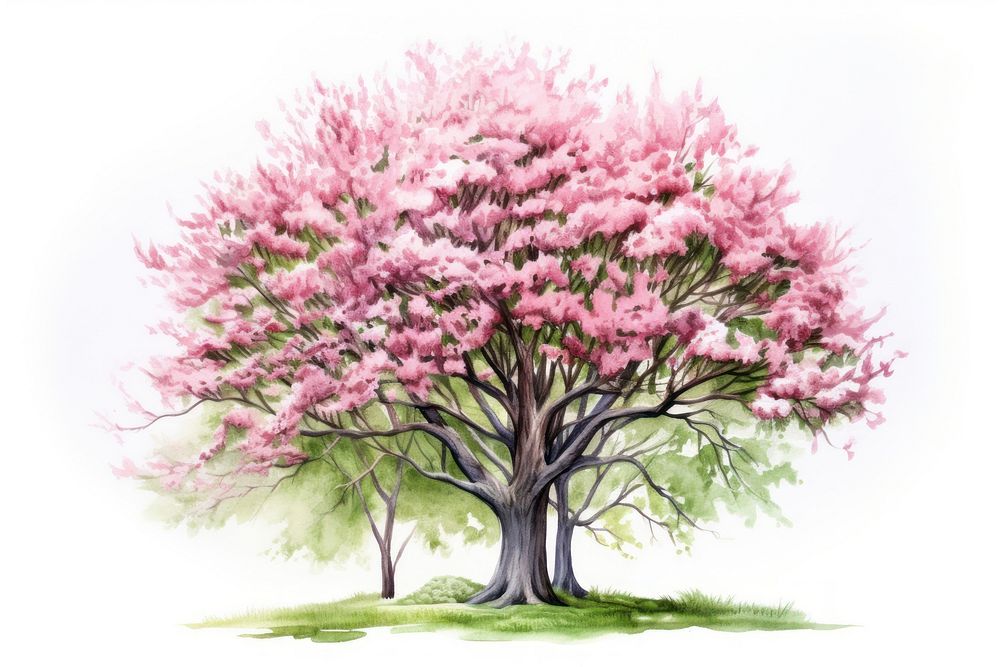 Illustration spring tree art painting | Free Photo Illustration - rawpixel