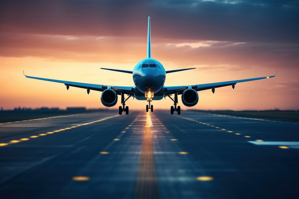 Airplane run way transportation aircraft | Free Photo - rawpixel