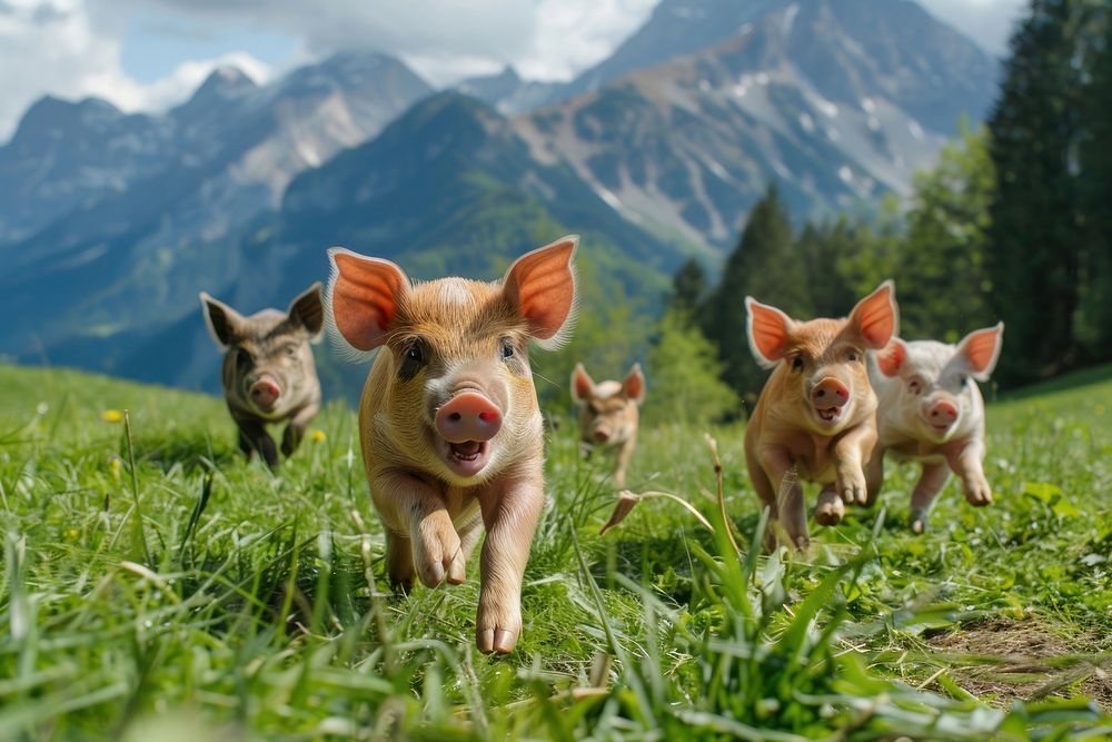 Pigs pig outdoors animal. | Free Photo - rawpixel