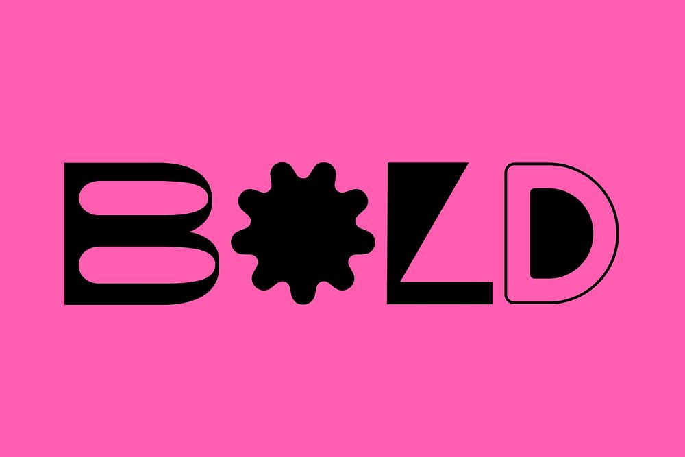 Bold word, abstract shaped font | Free Photo Illustration - rawpixel