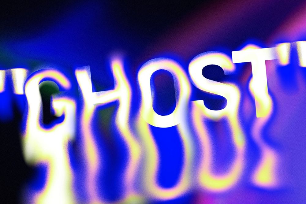 Ghost word fluid neon font | Free Photo Illustration - rawpixel