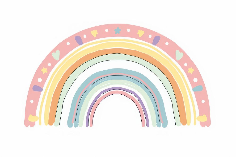 Rainbow doodle architecture jacuzzi arched. | Free Photo Illustration ...