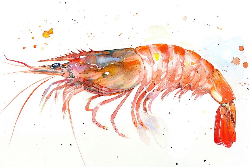 Shrimp invertebrate seafood lobster. | Free Photo Illustration - rawpixel