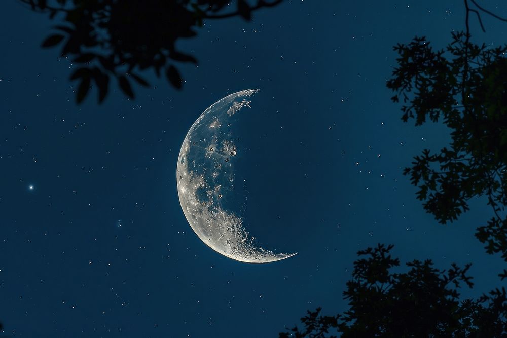 New moon astronomy outdoors universe. | Free Photo - rawpixel