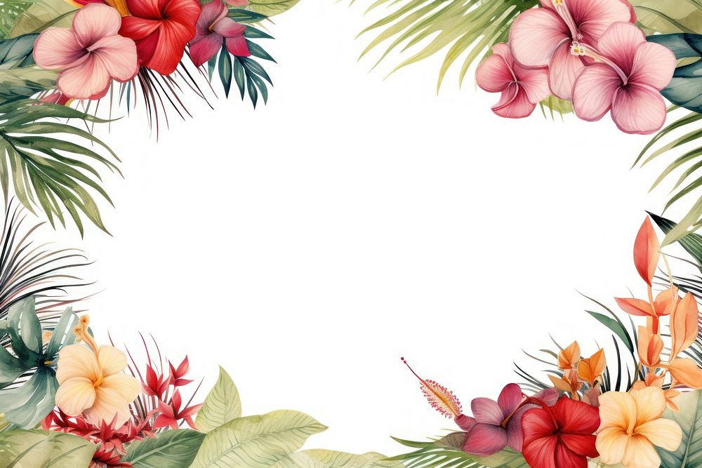 Tropical island vegetation graphics painting. | Free Photo Illustration ...