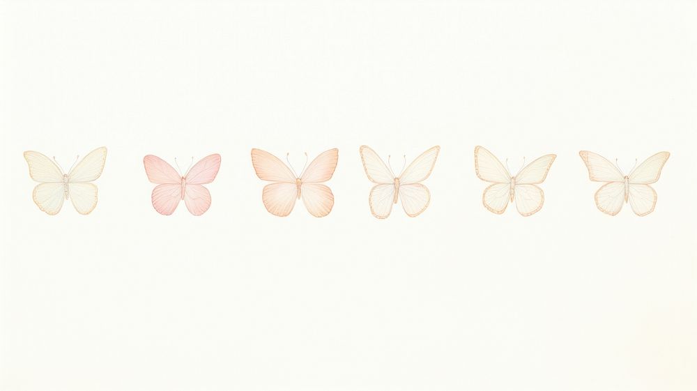 Butterflies as divider line watercolour | Free Photo Illustration ...