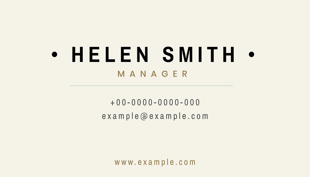 Restaurant manager business card template | Free Photo - rawpixel