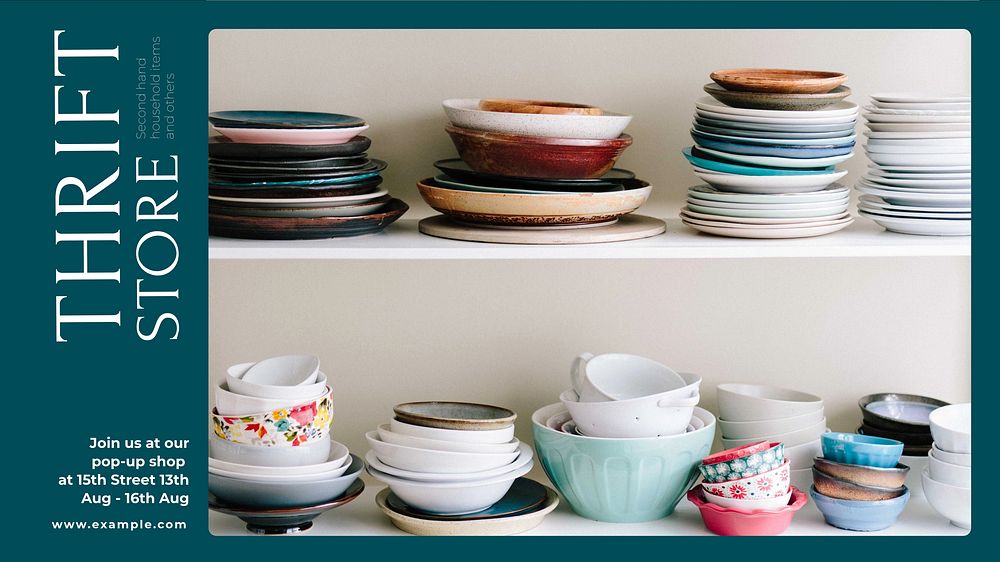 Thrift store blog banner template, | Free Photo - rawpixel