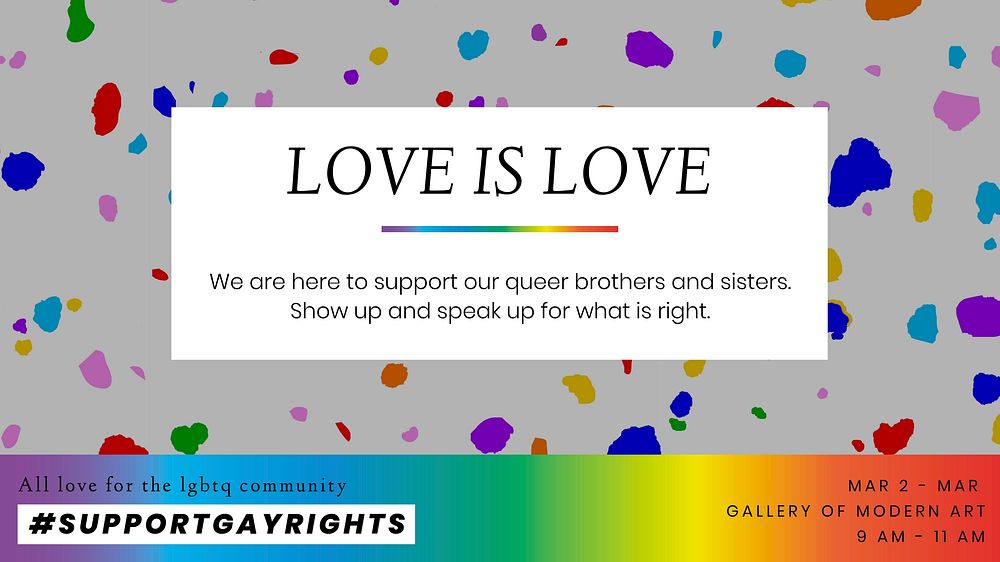 Gay rights Facebook cover template, | Free Photo - rawpixel