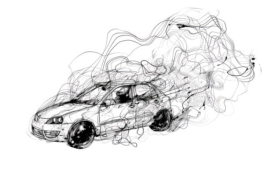 Car combustion traffic drawing illustrated | Free Photo Illustration ...