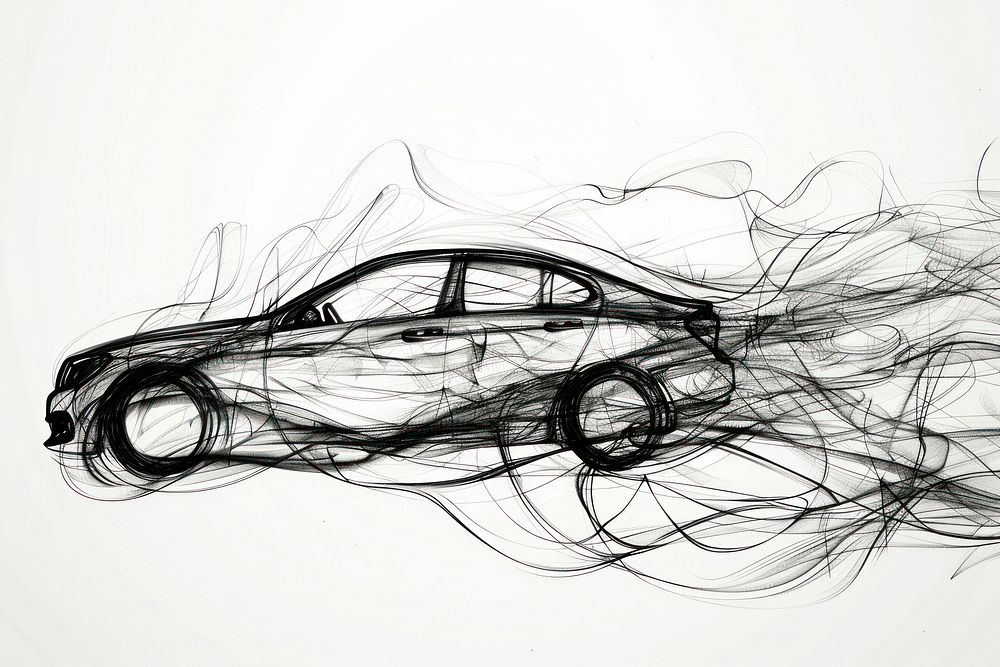 Car combustion traffic drawing illustrated | Free Photo Illustration ...