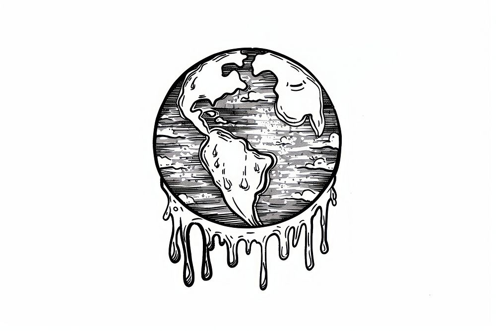 Crying earth emoji drawing illustrated | Free Photo Illustration - rawpixel