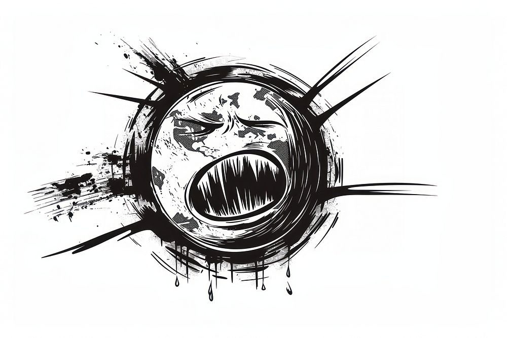 Angry earth emoji drawing transportation | Free Photo Illustration ...