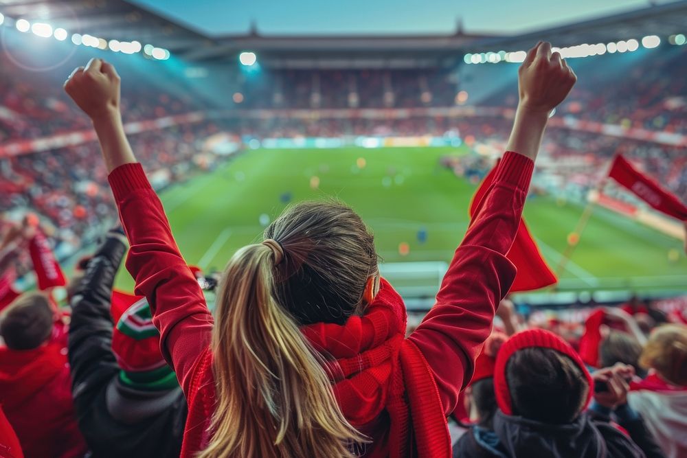 Soccer fans stadium architecture celebrating. | Free Photo - rawpixel