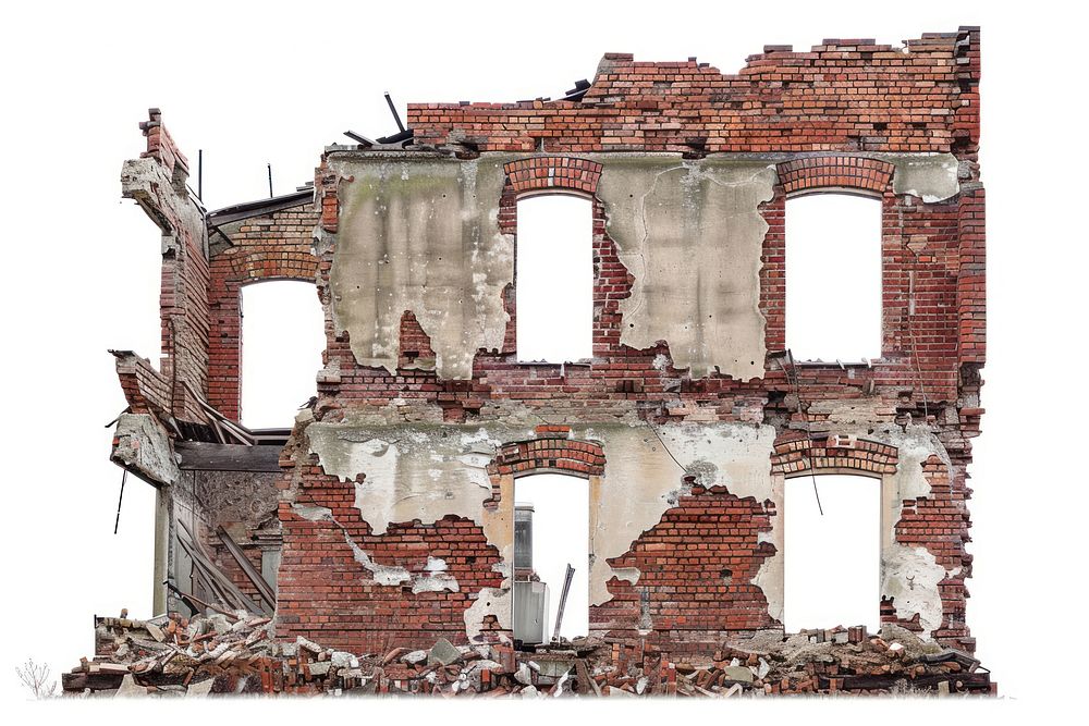 Brick destroyed building architecture ruins. | Free Photo - rawpixel