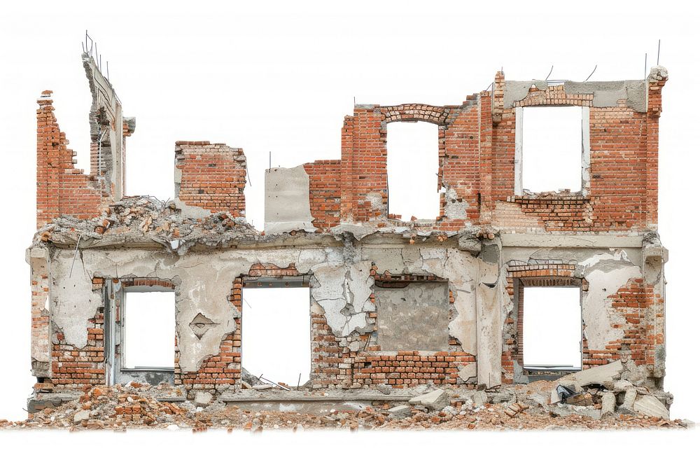 Brick destroyed building architecture ruins. | Free Photo - rawpixel