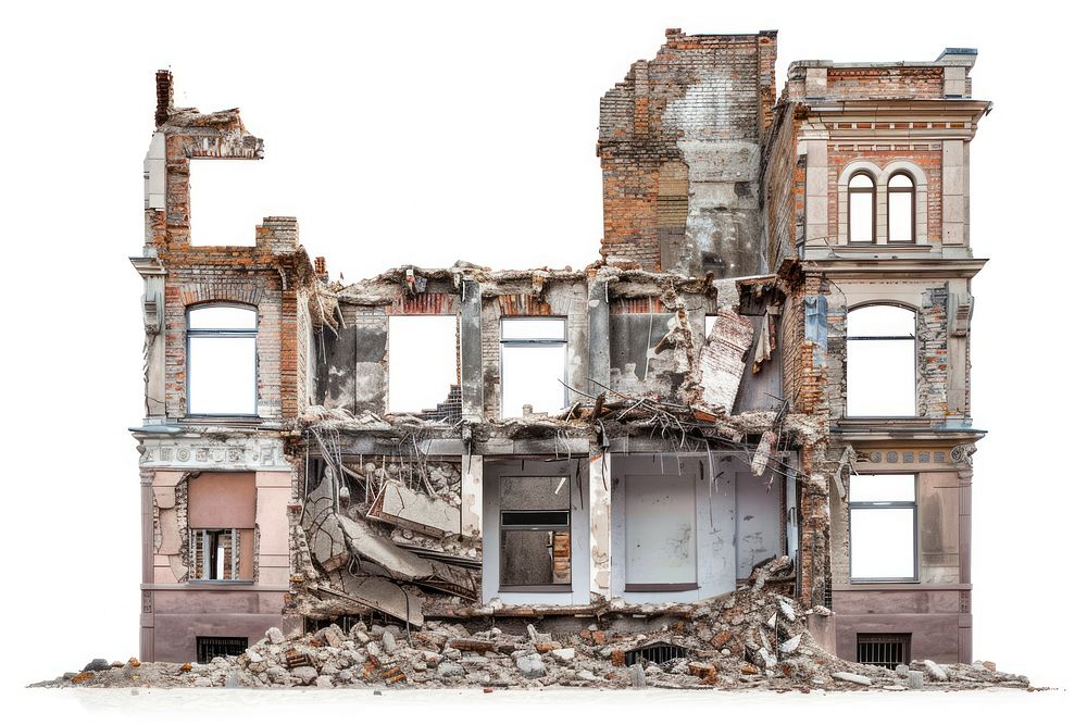 Cityscape destroyed building architecture ruins. | Free Photo - rawpixel