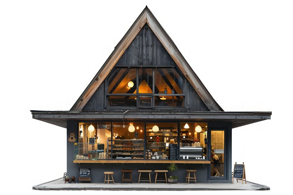 Pyramid coffee shop architecture building | Premium Photo - rawpixel