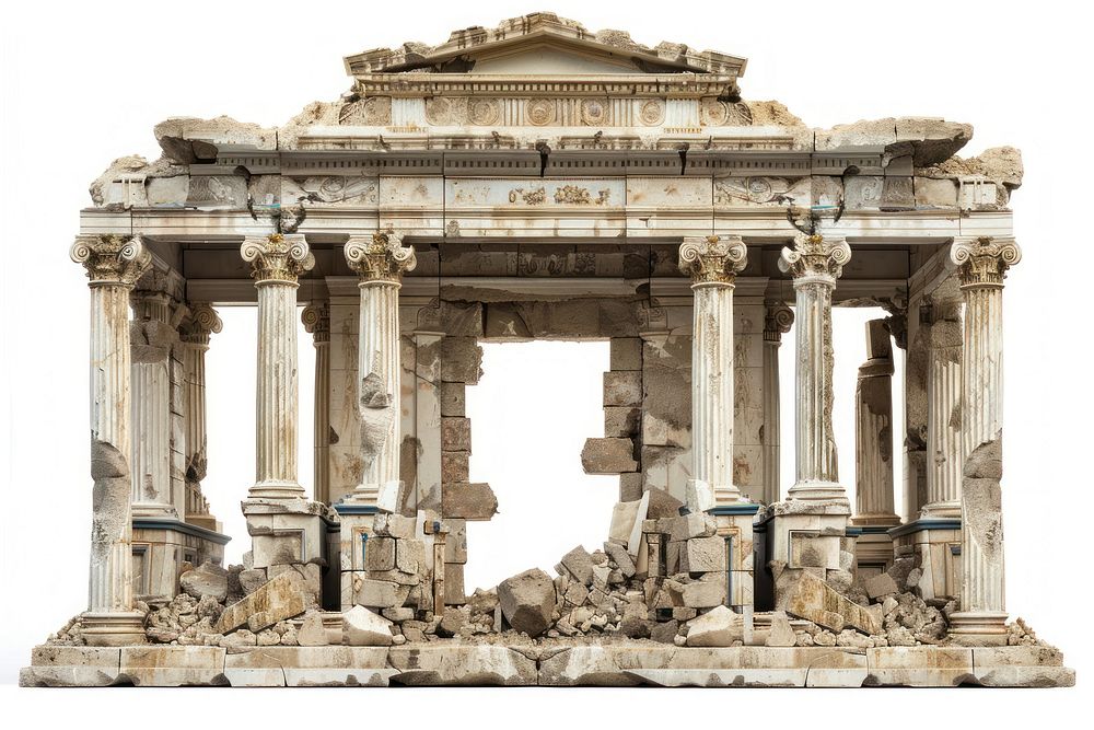 Temple destroyed building architecture archaeology | Premium Photo ...