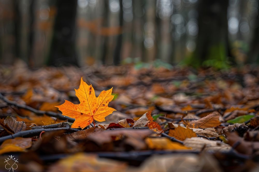Orange autumn maple leaves plant | Premium Photo - rawpixel