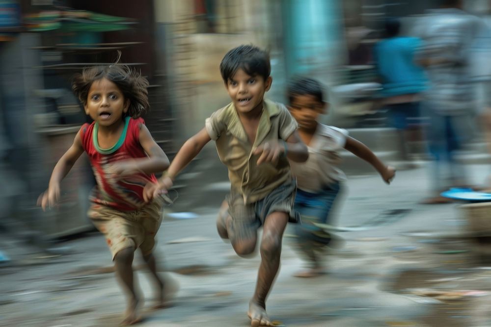 Poverty kids clothing chasing apparel. | Free Photo - rawpixel