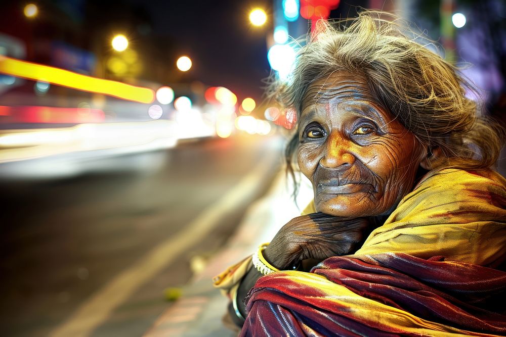 Poverty portrait photography astronomy outdoors. | Free Photo - rawpixel