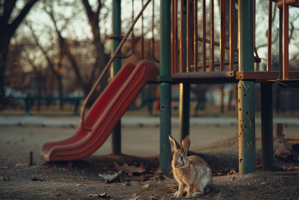 Rabbit playground furniture outdoors kangaroo | Free Photo - rawpixel