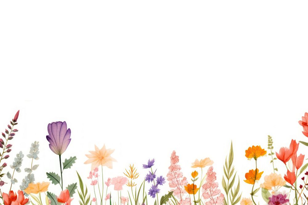Floral border backgrounds outdoors pattern. | Free Photo Illustration ...