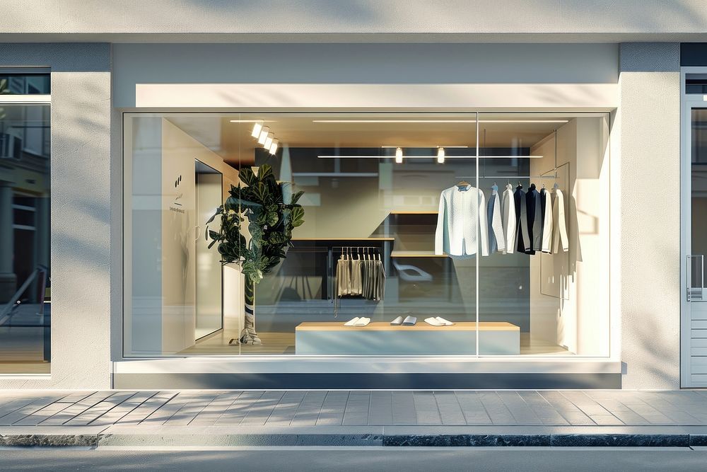 Clothes shop window mockup furniture | Free Photo - rawpixel