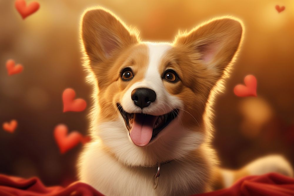 Pembroke Welsh Corgi heart-shaped marking | Free Photo - rawpixel