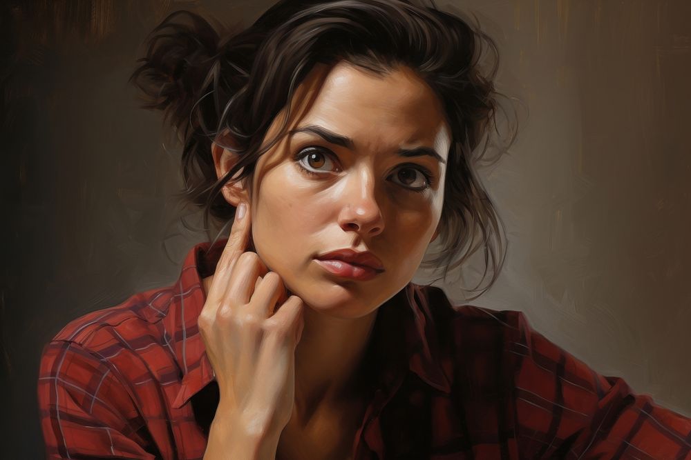 Woman furrowed brows and pursed | Free Photo - rawpixel