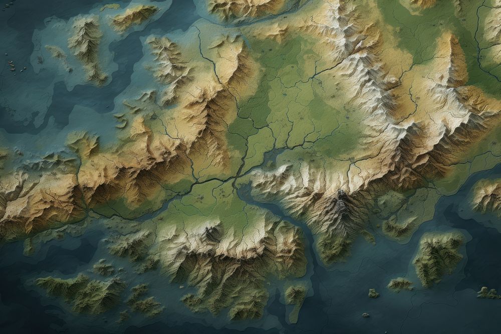 Topographic world map ocean shoreline | Free Photo - rawpixel