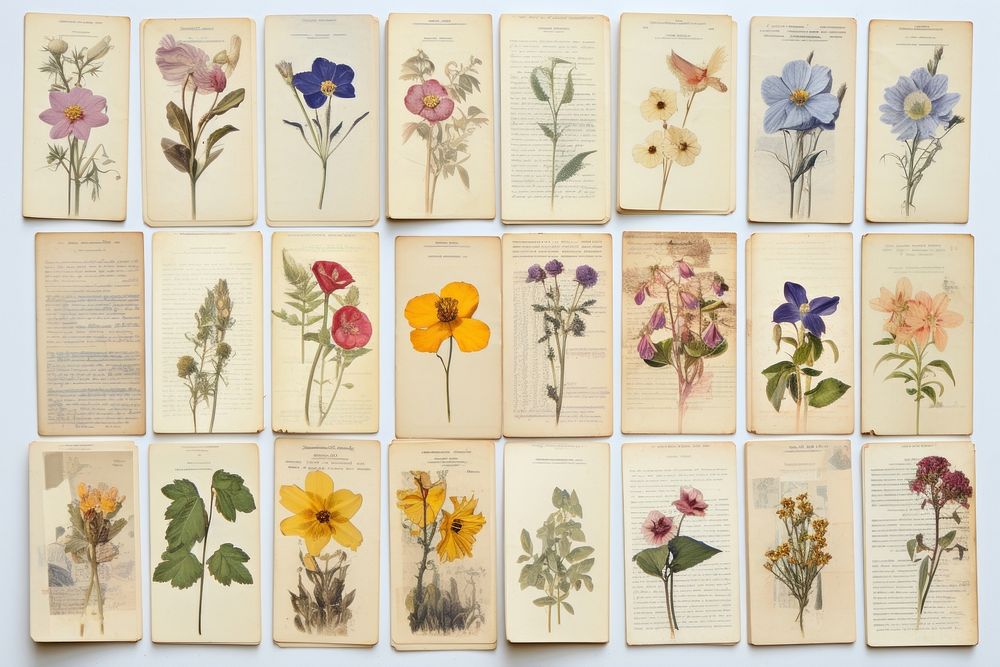 Vintage botanical notebook flower page | Free Photo - rawpixel
