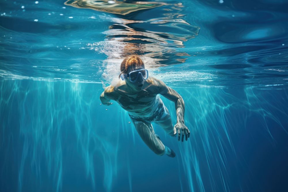 Adaptive athlete swimming laps water | Free Photo - rawpixel