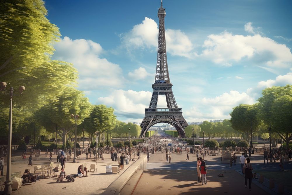 Eiffel Tower street-level perspective tower | Free Photo - rawpixel