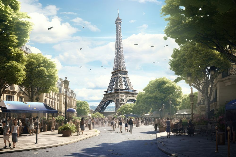 Eiffel Tower street-level perspective tower | Free Photo - rawpixel