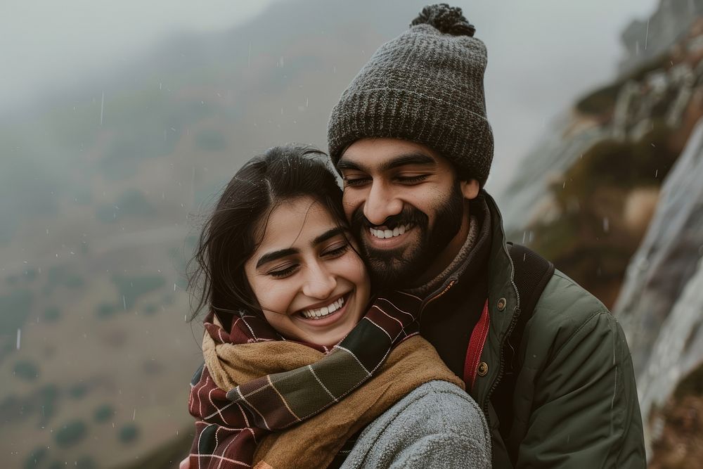 Pakistani couple hugging together laughing | Free Photo - rawpixel